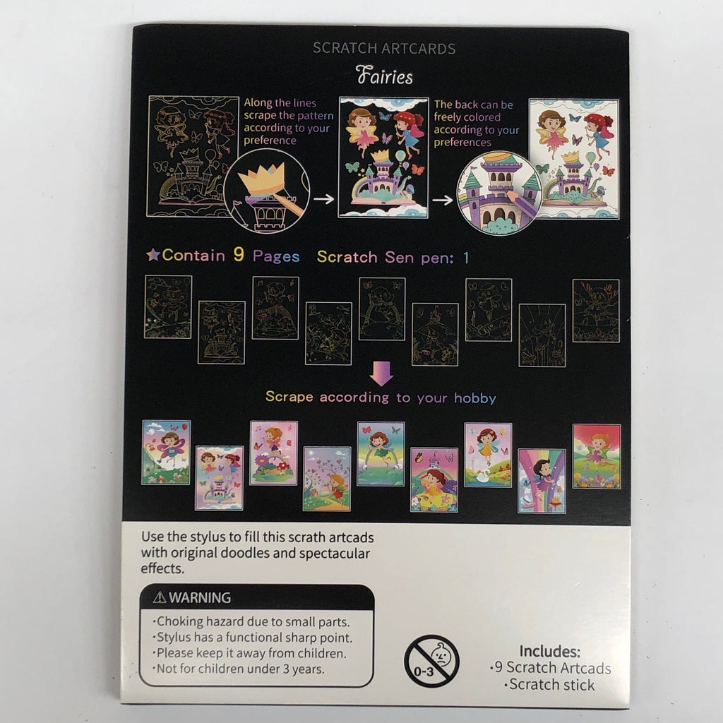 Cartoon Scratch Art Cards - Fairies | SilverStarCrafts