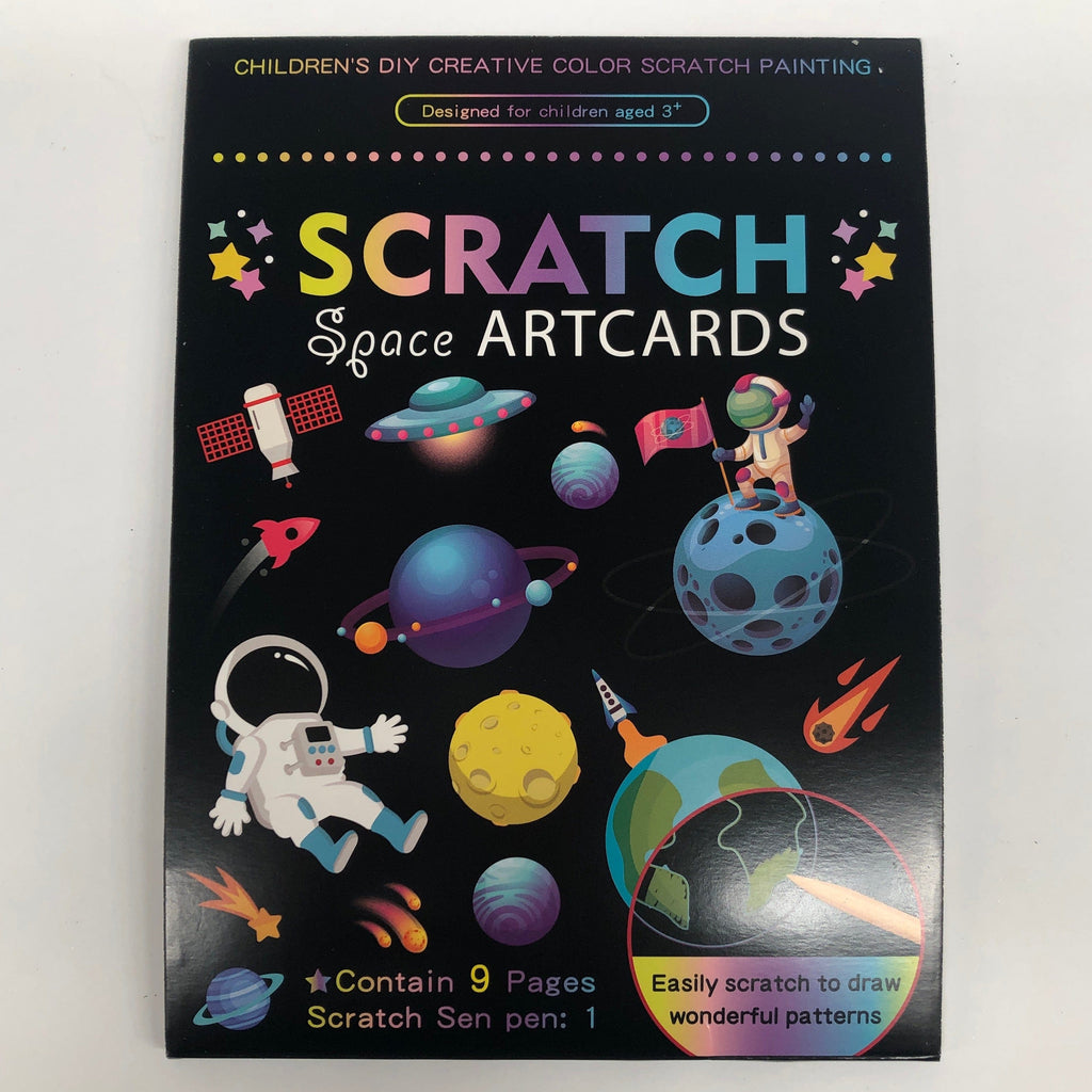 Cartoon Scratch Art Cards - Space | SilverStarCrafts